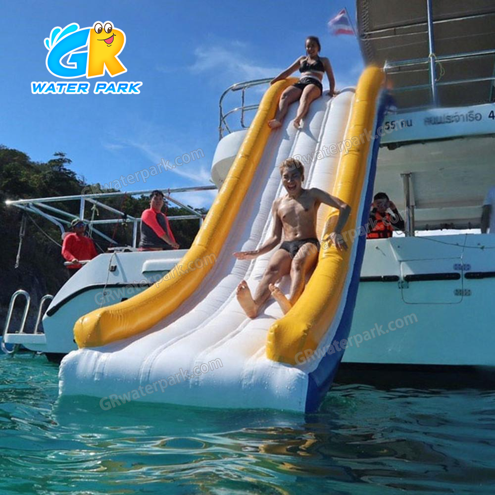 Commercial Inflatable Yacht Slide Water Play Equipment Huge Inflatable ...