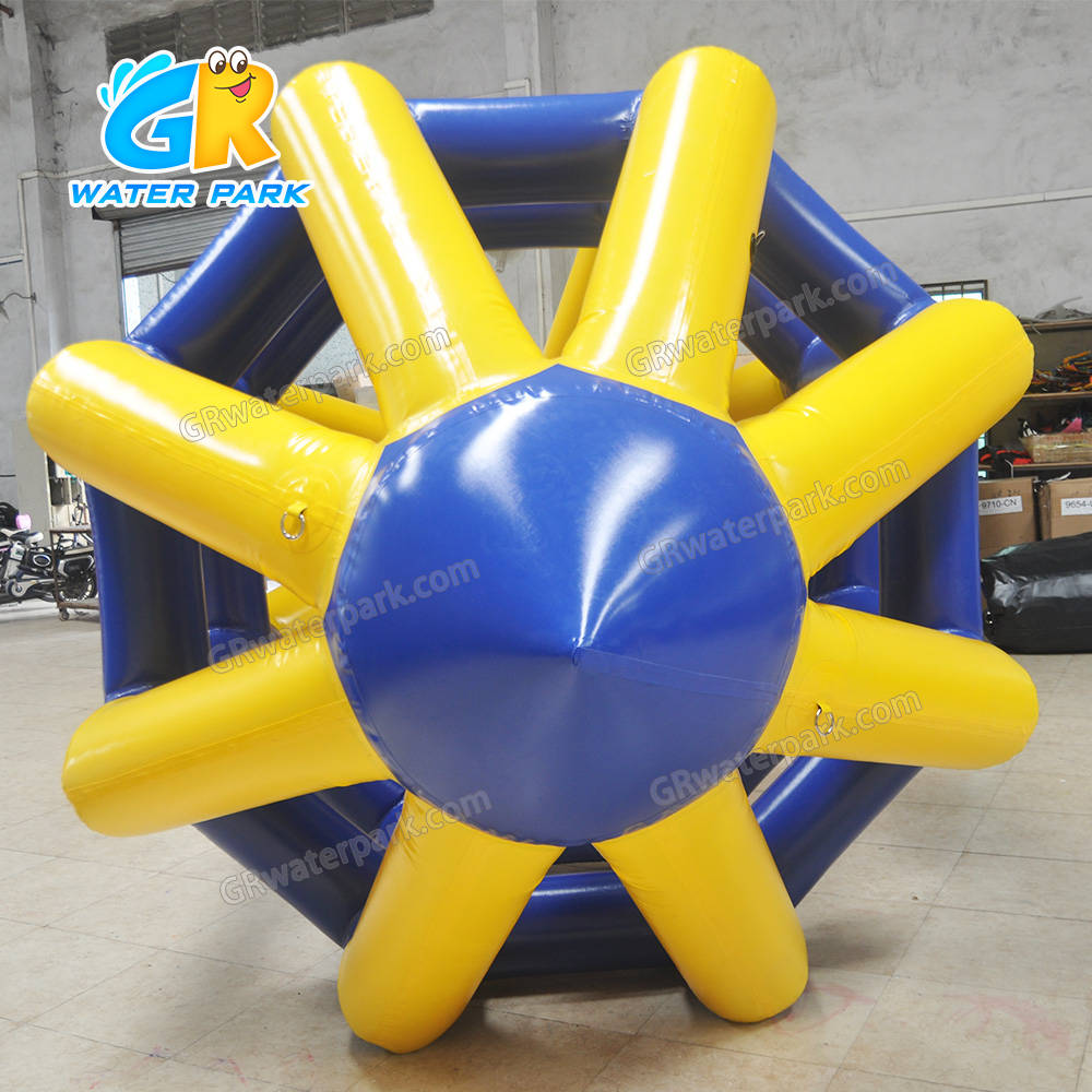 Funny human hamper water roller walking inflatable wheel water game ...
